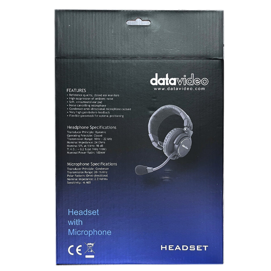 HP-3 Single Ear Headset with XLR Connector – Datavideo Store